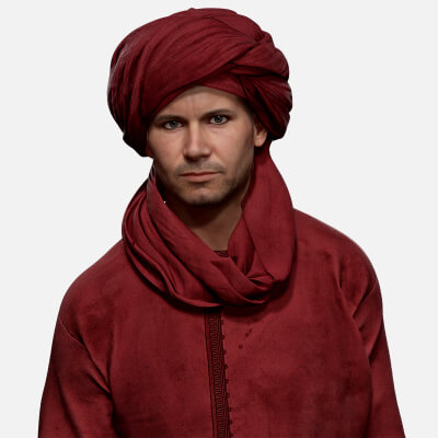 Traditional Moroccan Robe Turban High-Quality 3D Model by khaloui