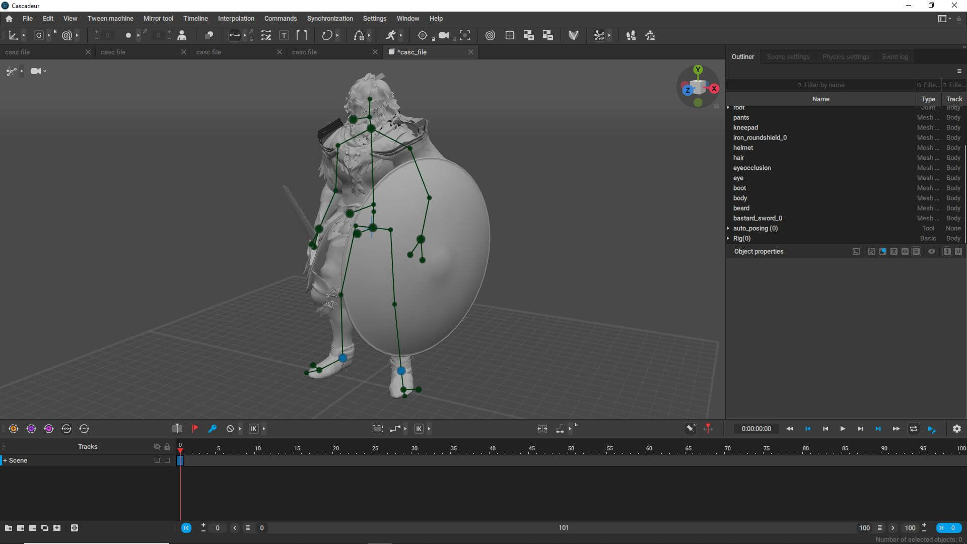 Viking Ready With Facial Rig - 3D Model by khaloui
