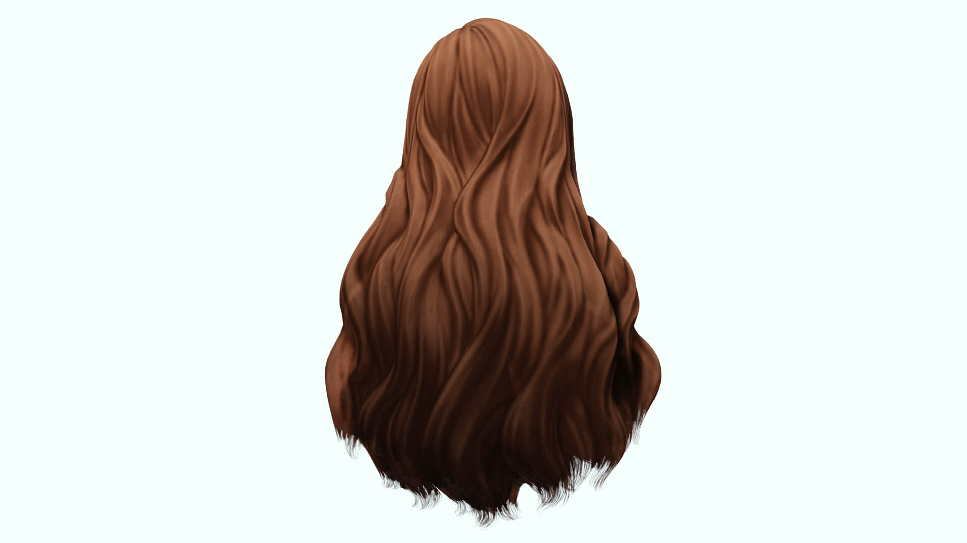 Wavy Long Hair - 3D Model by khaloui