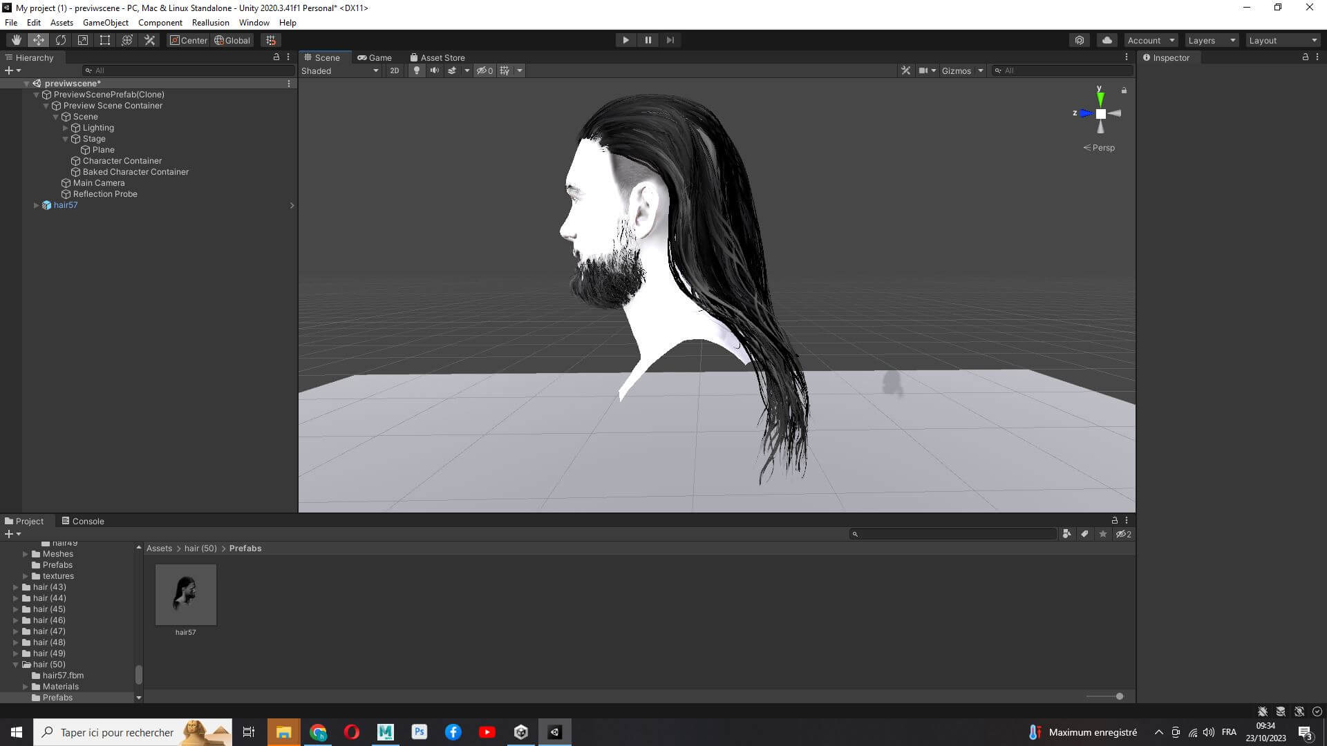 Wavy Long Man Hair - 3D Model by khaloui