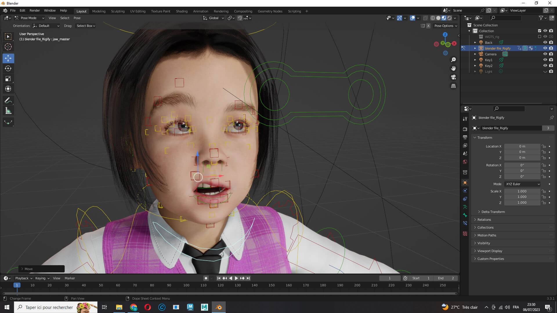 Yuna - Korean Girl 3D Model by khaloui