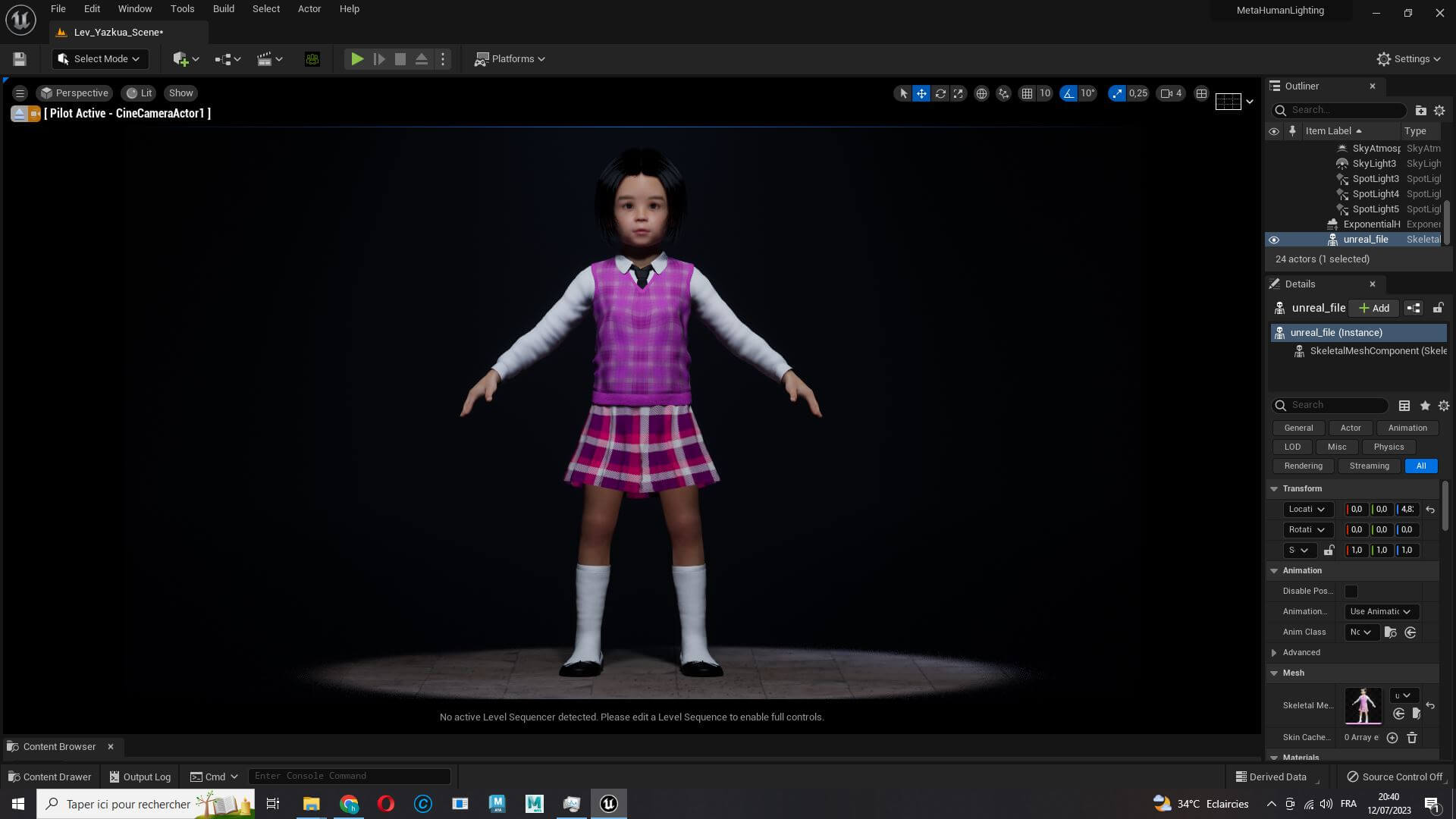 Yuna - Korean Girl 3D Model by khaloui