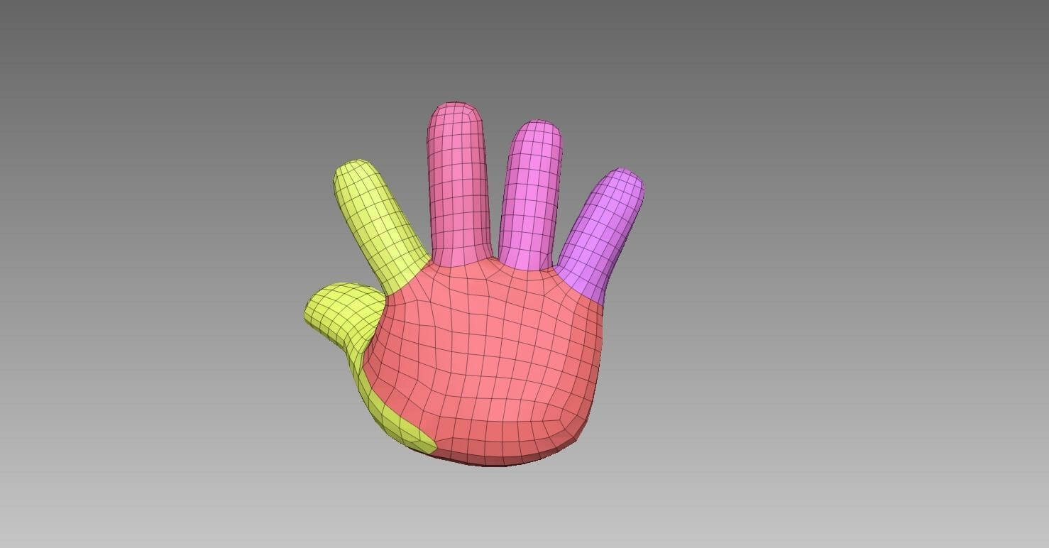 5 Stylized Hands (Base Mesh) - 3D Model by Khatri3d