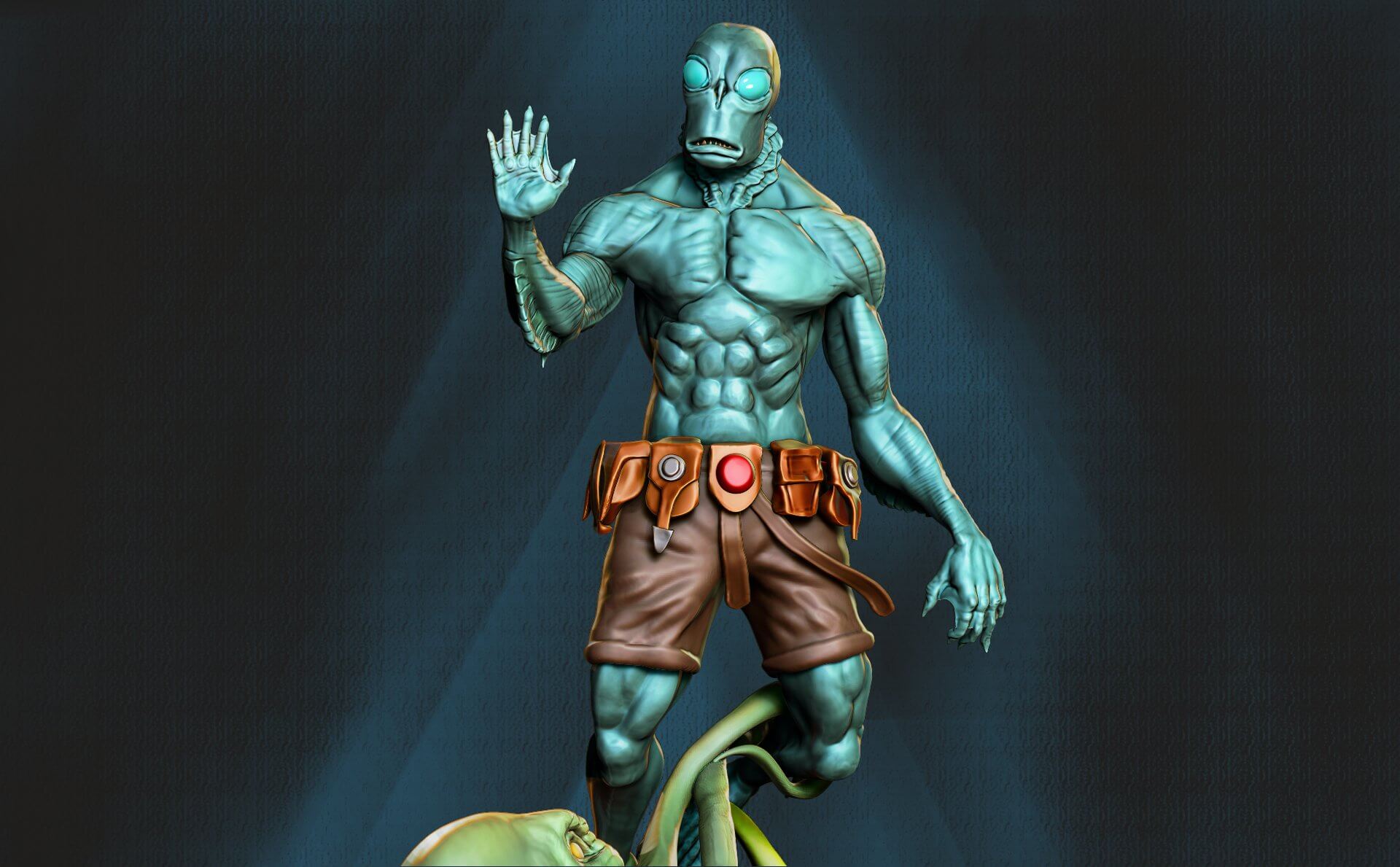 Abe Sapien Sea Creature - 3D Model by Khatri3d