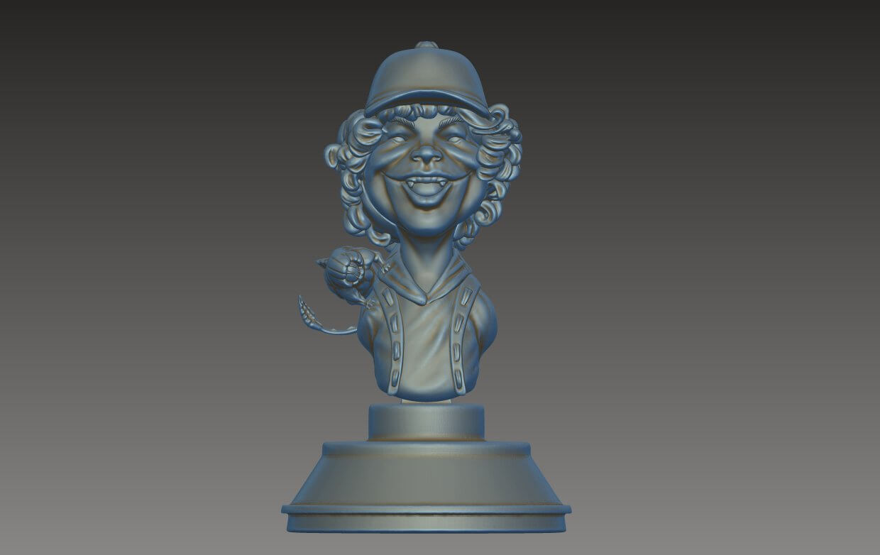 Dustin With His Pet - Bust Stranger Things 3D Print Model by Khatri3d