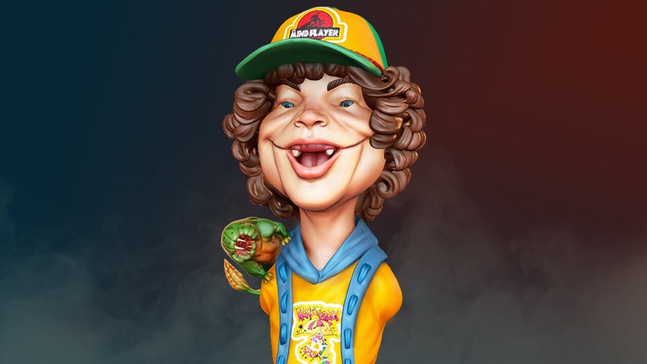 Dustin With His Pet - Bust Stranger Things 3D Print Model by Khatri3d