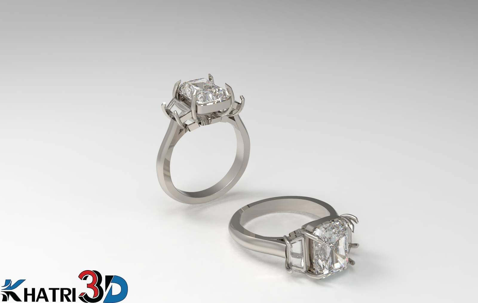 Engagement Ring - 3D Model by Khatri3d