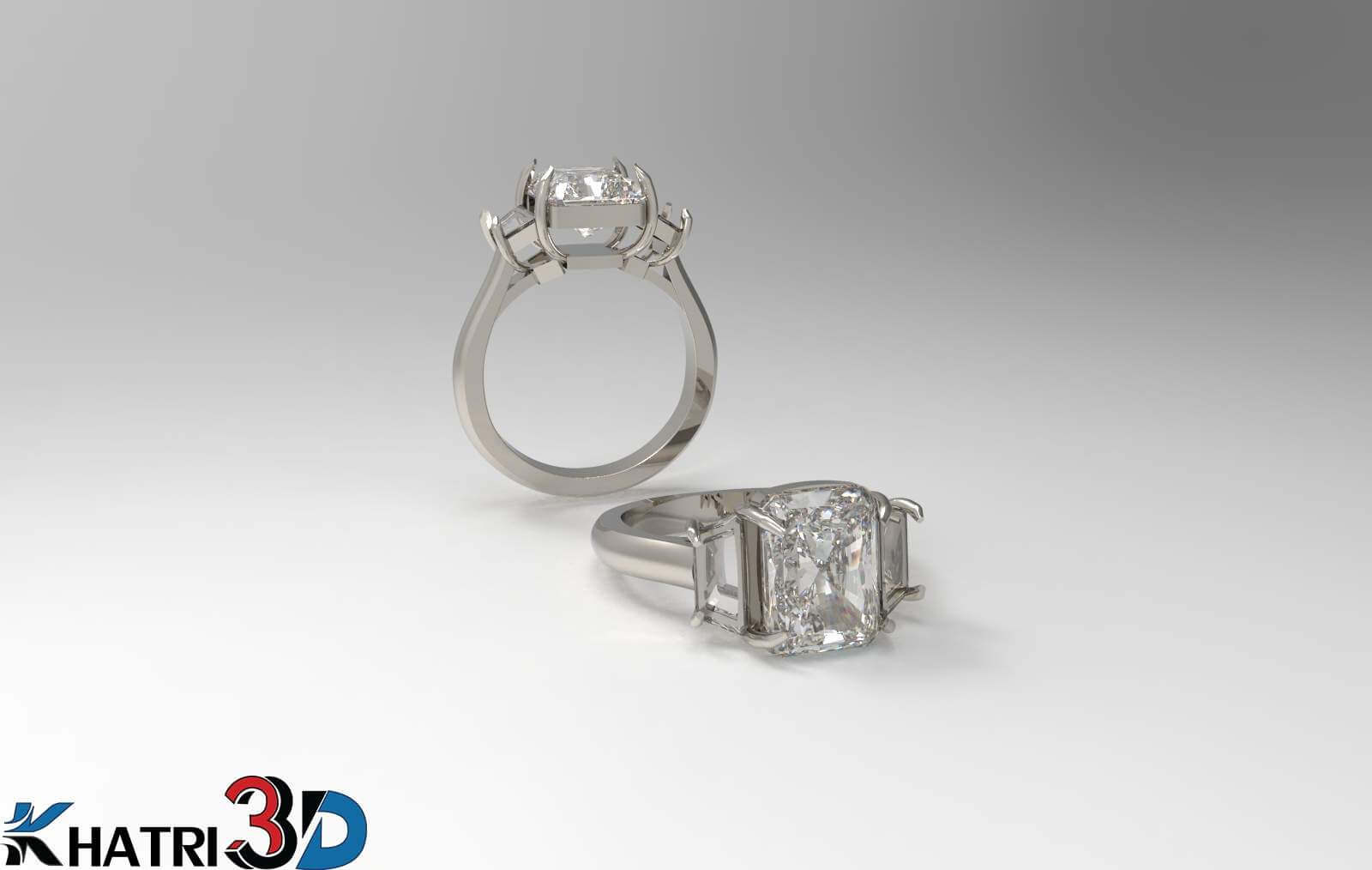 Engagement Ring - 3D Model by Khatri3d