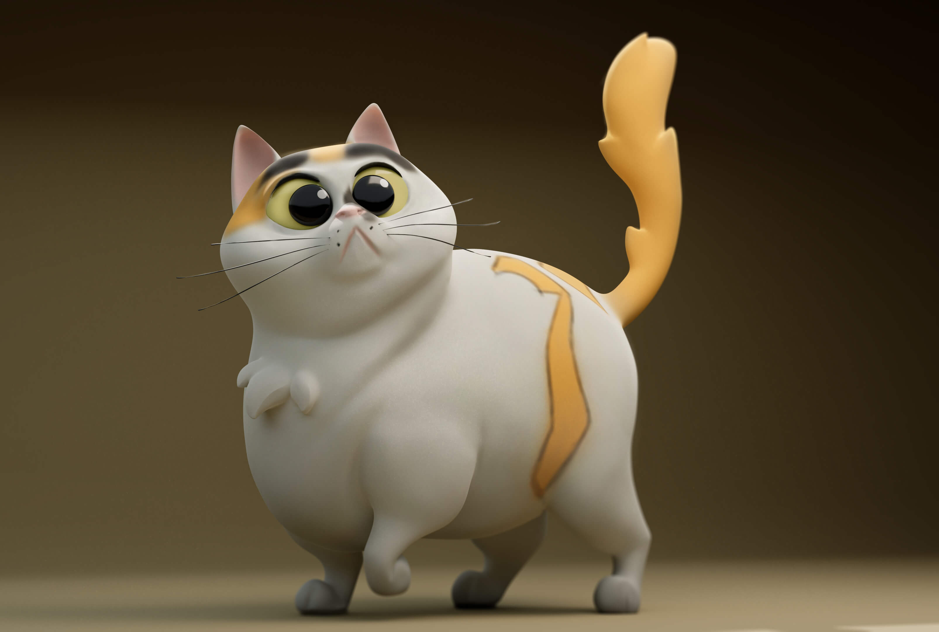A Tribute To My Friend's Cat 3D Render, Digital Art by Khatri3d