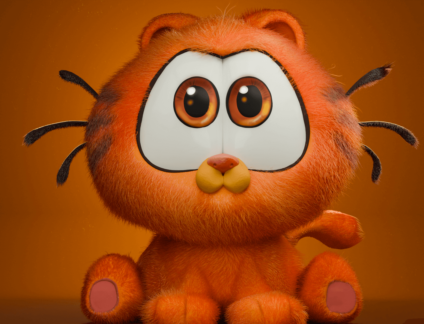 Baby Garfield 3D Render, Digital Art by Khatri3d