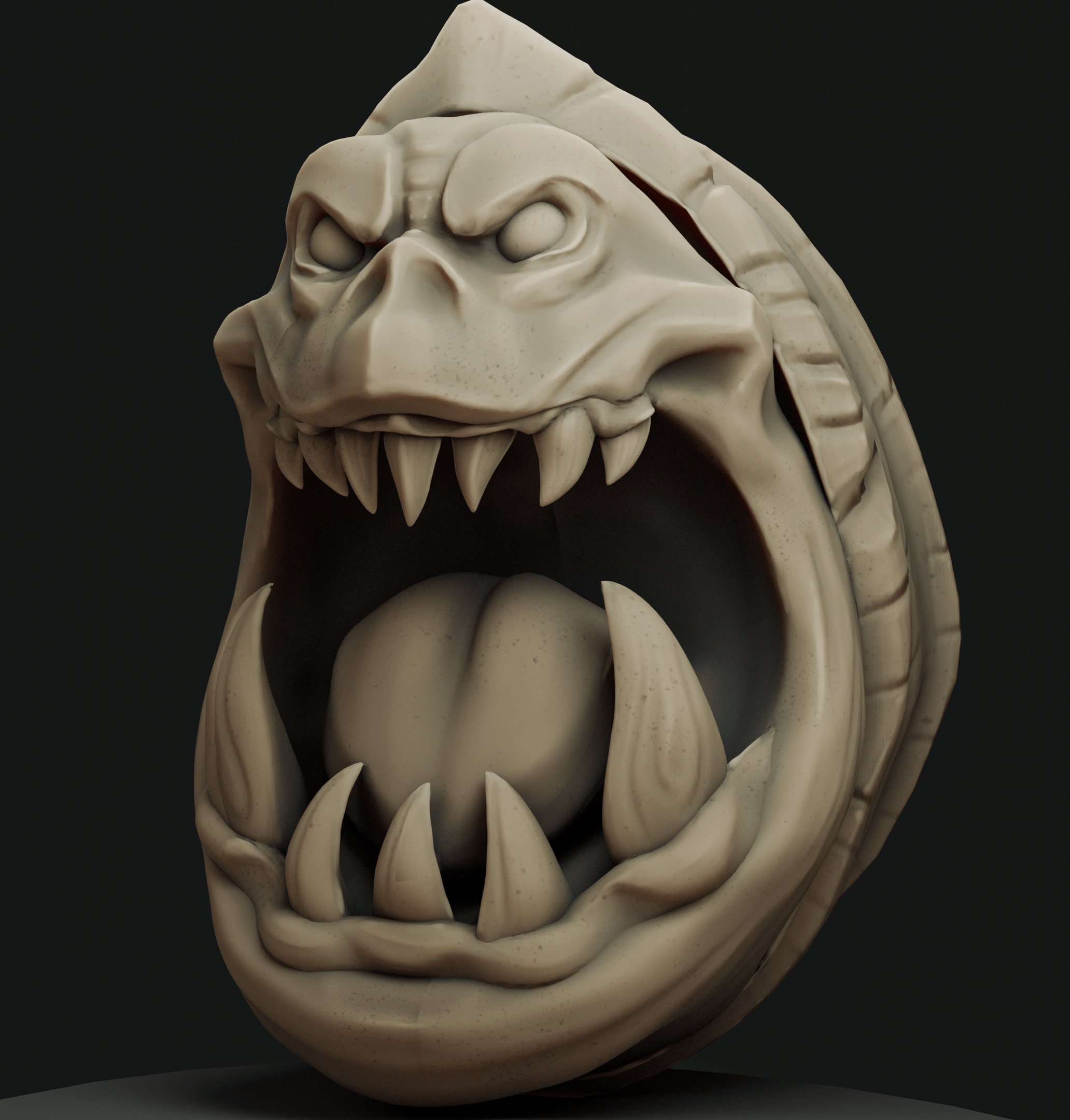 Demon Kechain Pendant 3D Render, Digital Art by Khatri3d