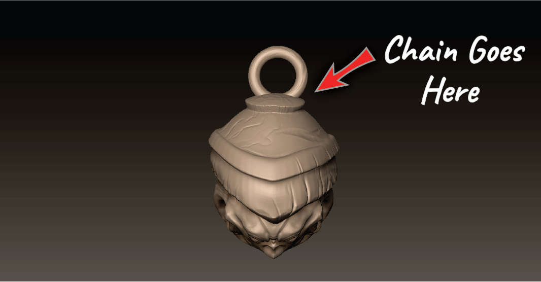 Demon Kechain Pendant 3D Render, Digital Art by Khatri3d