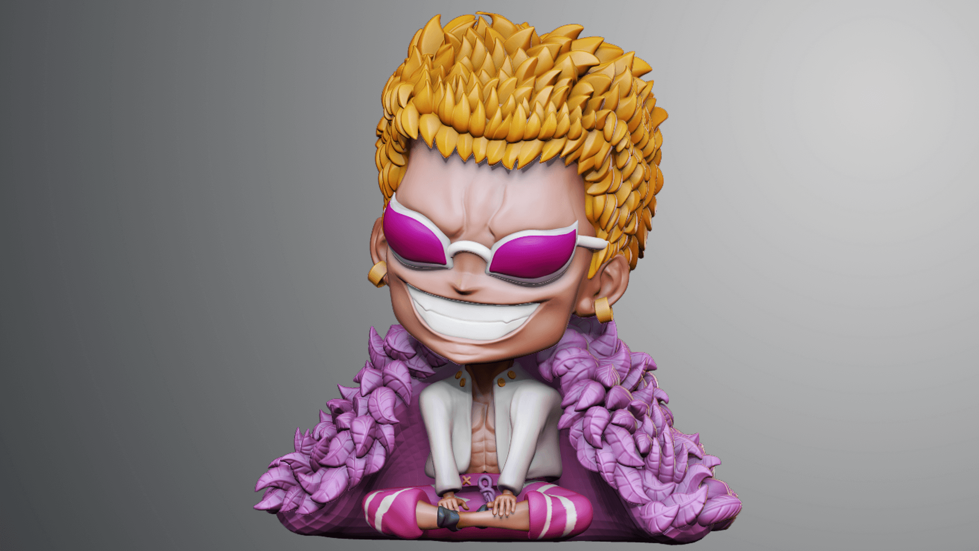Doflamingo - One Piece Character 3D Render by Khatri3d