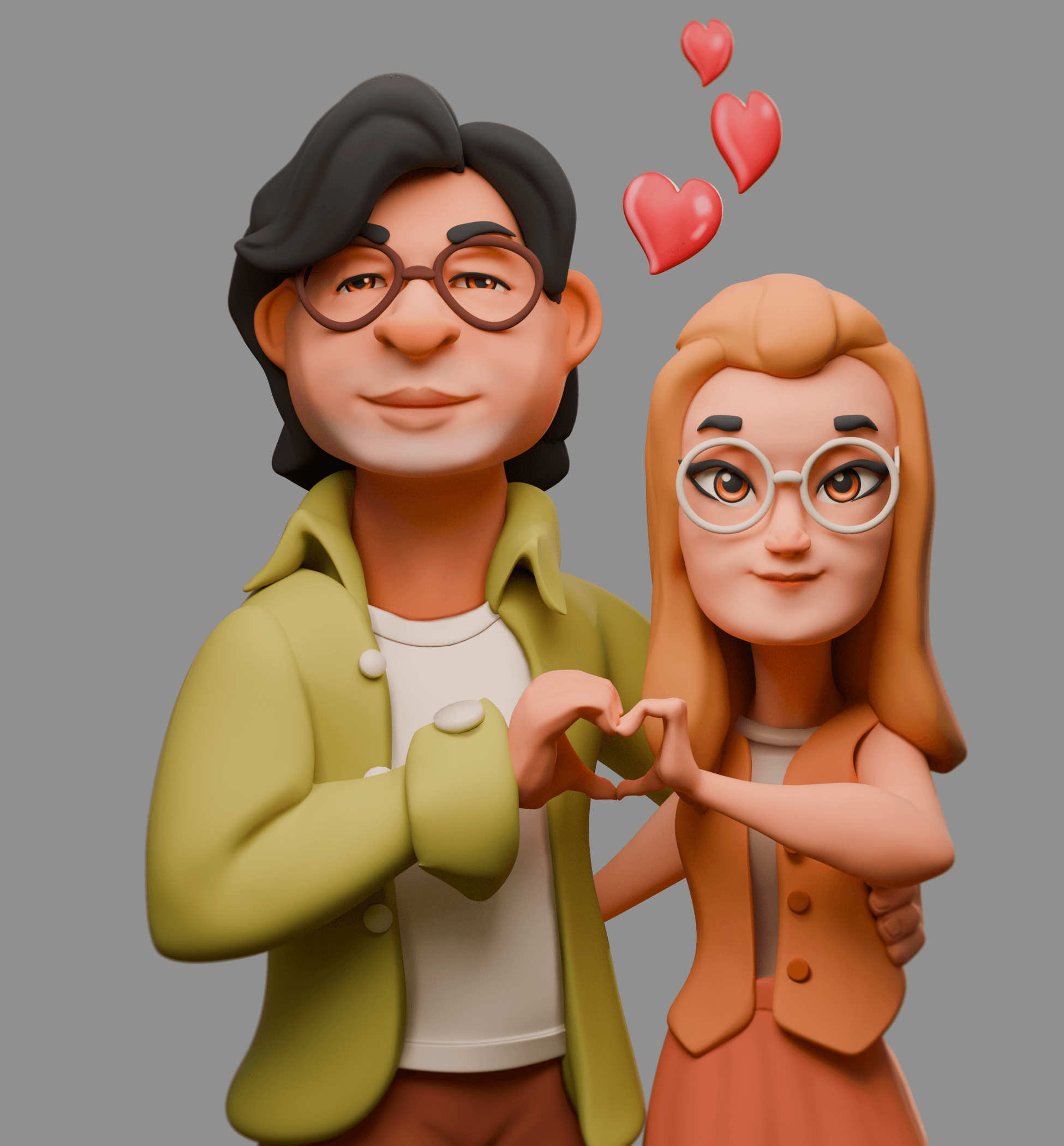 Gabriel and Heloisa 3D Render, Digital Art by Khatri3d