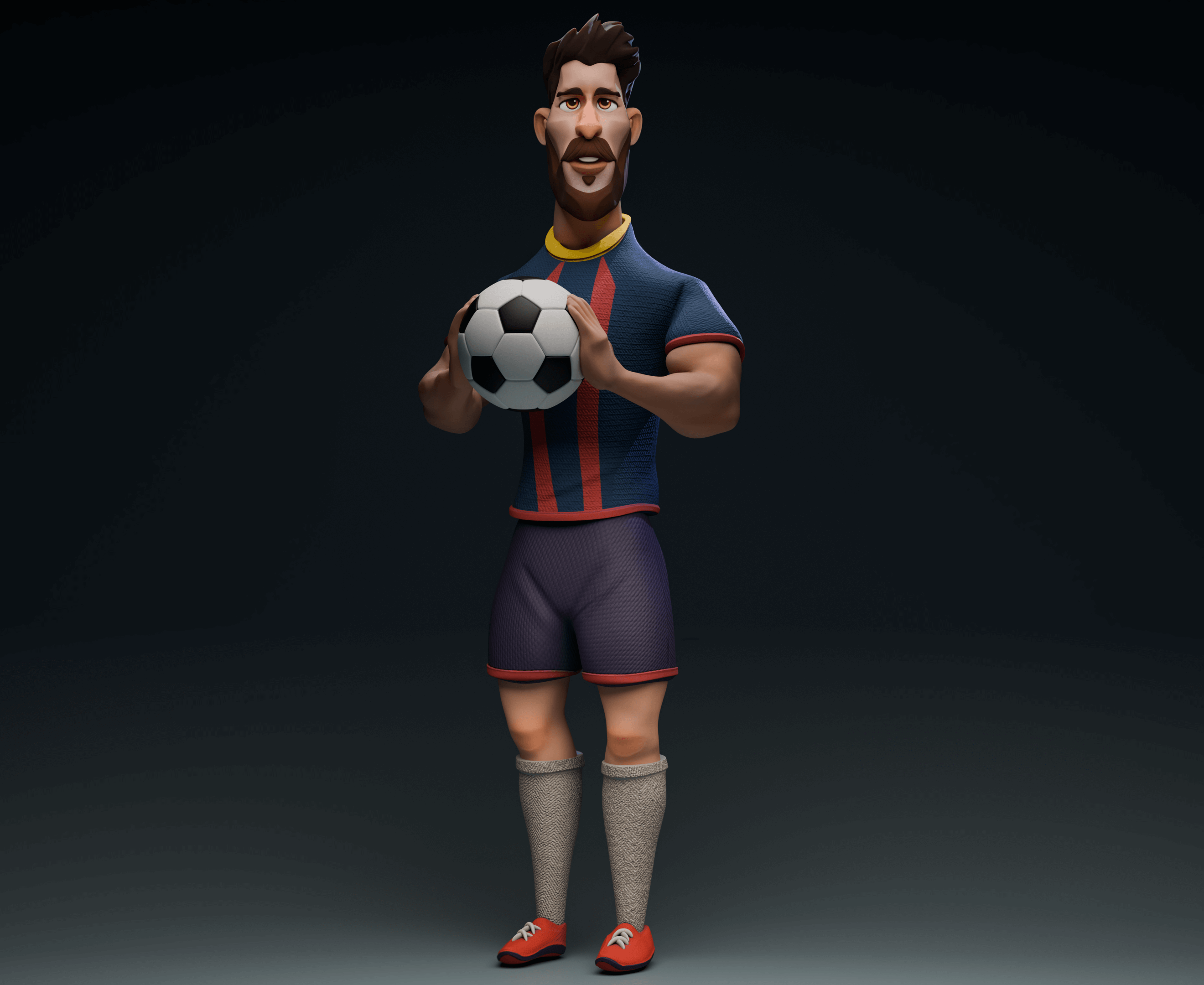 Messi 3D Render, Digital Art by Khatri3d