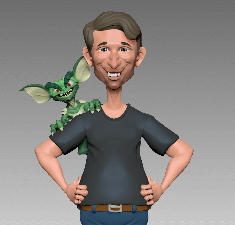 Paul Gaboury Stylied Portrait 3D Render | RenderHub Gallery