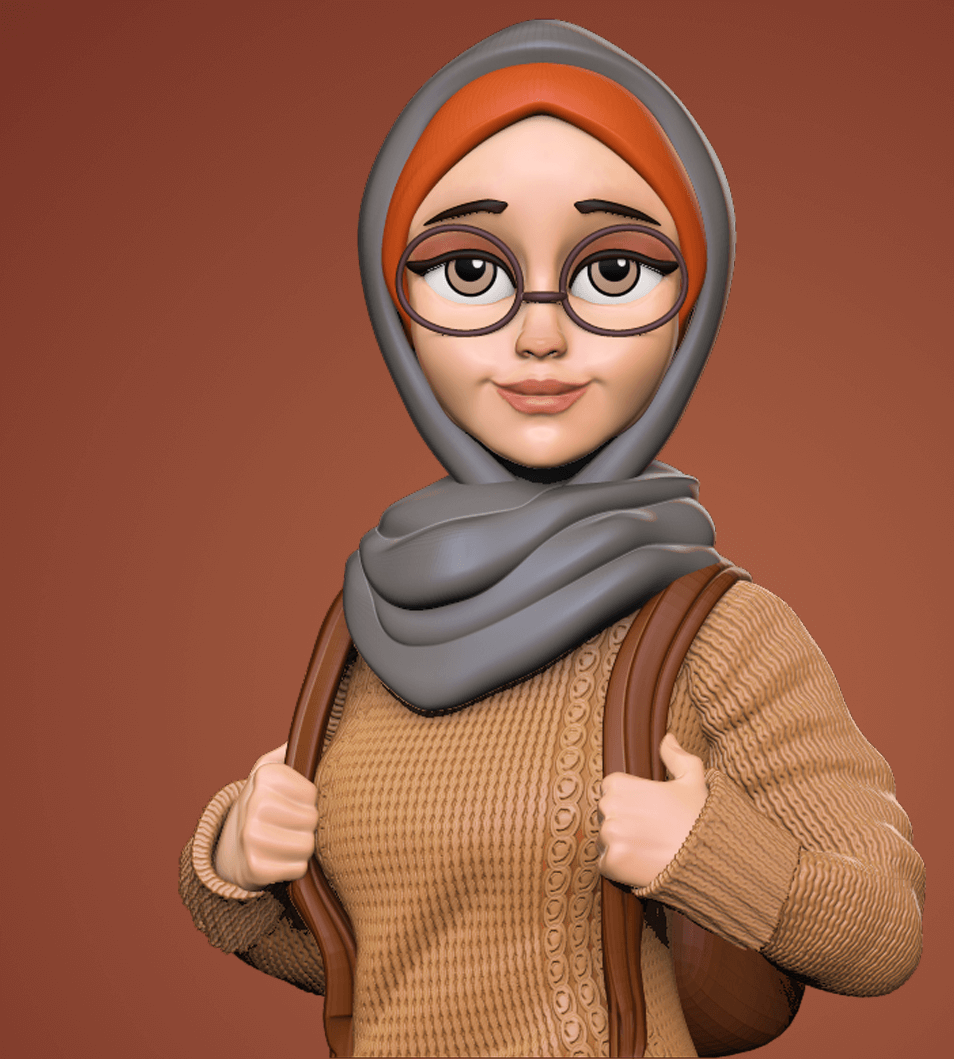 Stylized Female Character (Quick Sculpt Practice) 3D Render | RenderHub ...