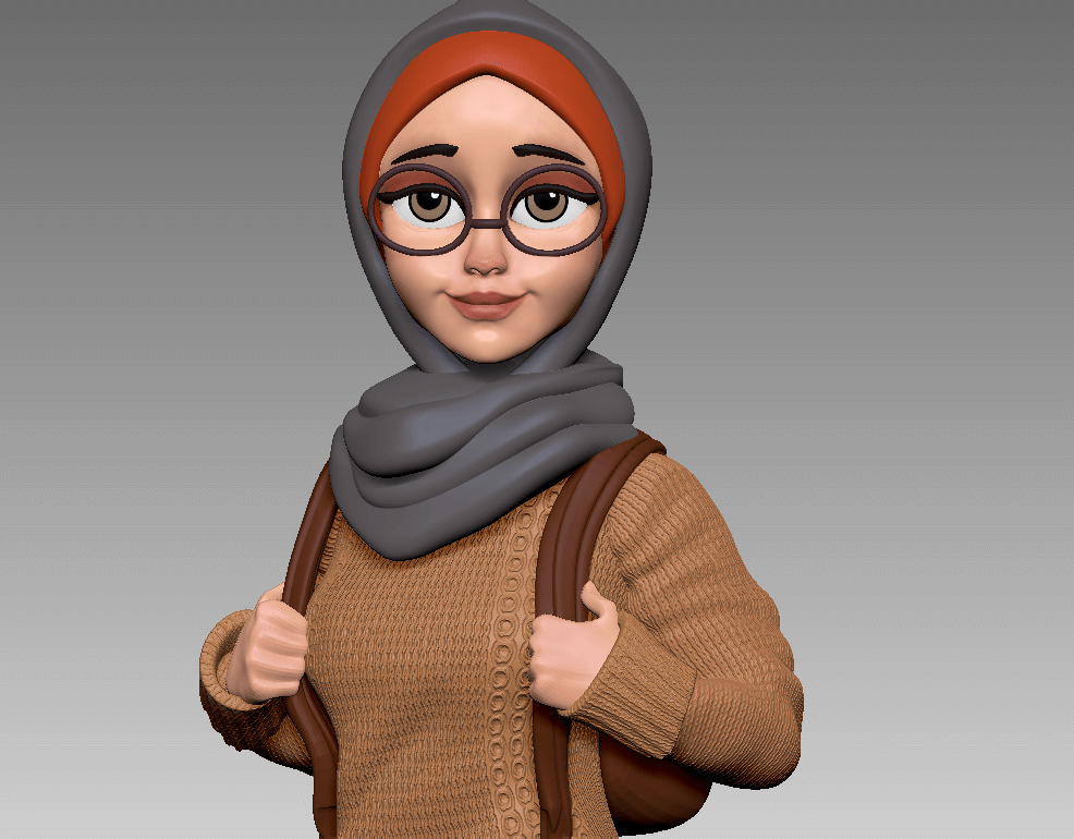 Stylized Female Character (Quick Sculpt Practice) 3D Render | RenderHub Gallery
