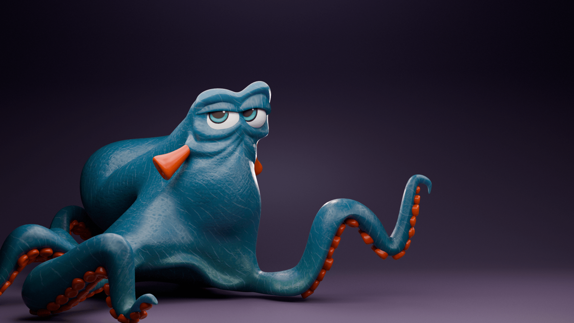 Stylized Octopus 3D Render, Digital Art by Khatri3d