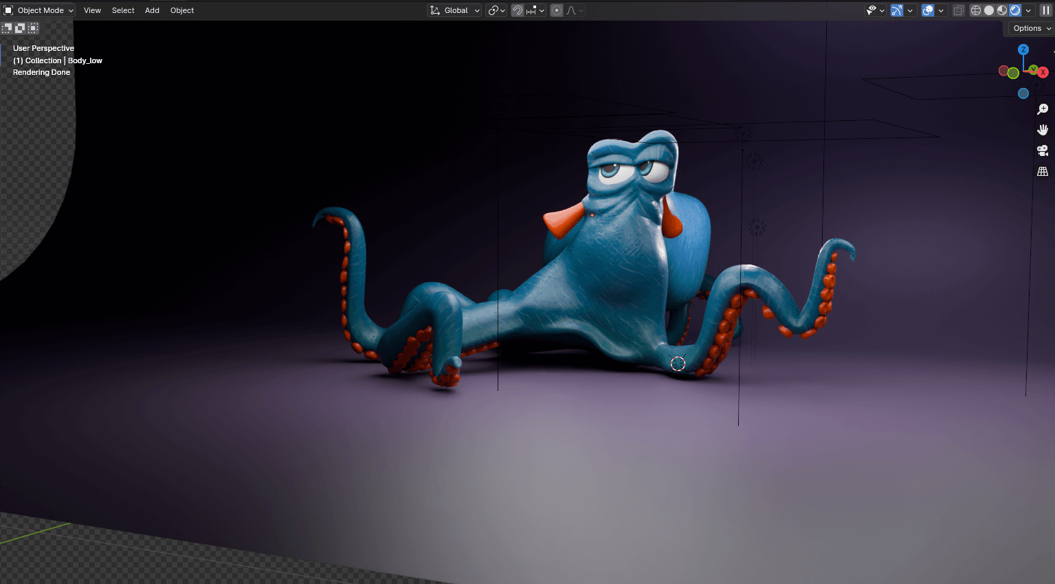 Stylized Octopus 3D Render, Digital Art by Khatri3d