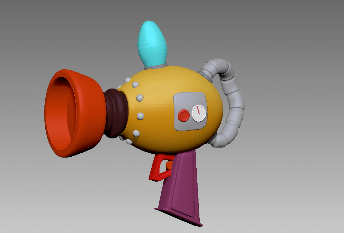 Stylized Space Gun 3D Render | RenderHub Gallery