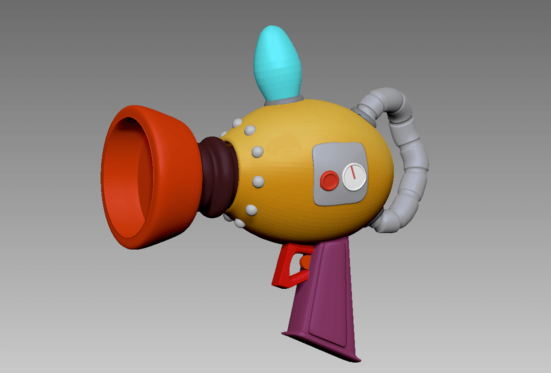 Stylized Space Gun 3D Render | RenderHub Gallery