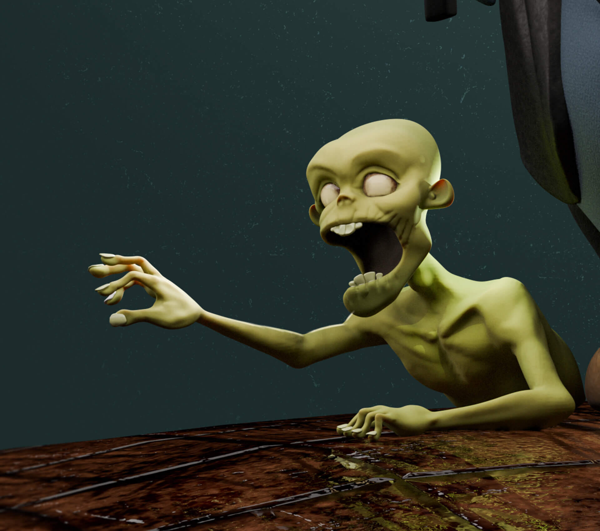 Stylized Zombie For 3D Print 3D Render, Digital Art by Khatri3d