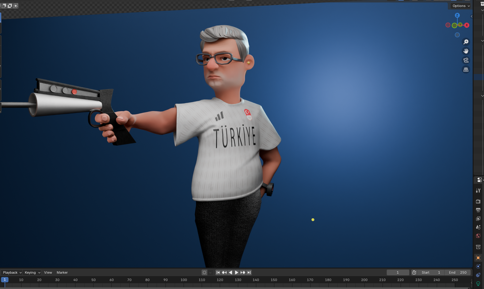 That Turkish guy From The Olympics 3D Render by Khatri3d