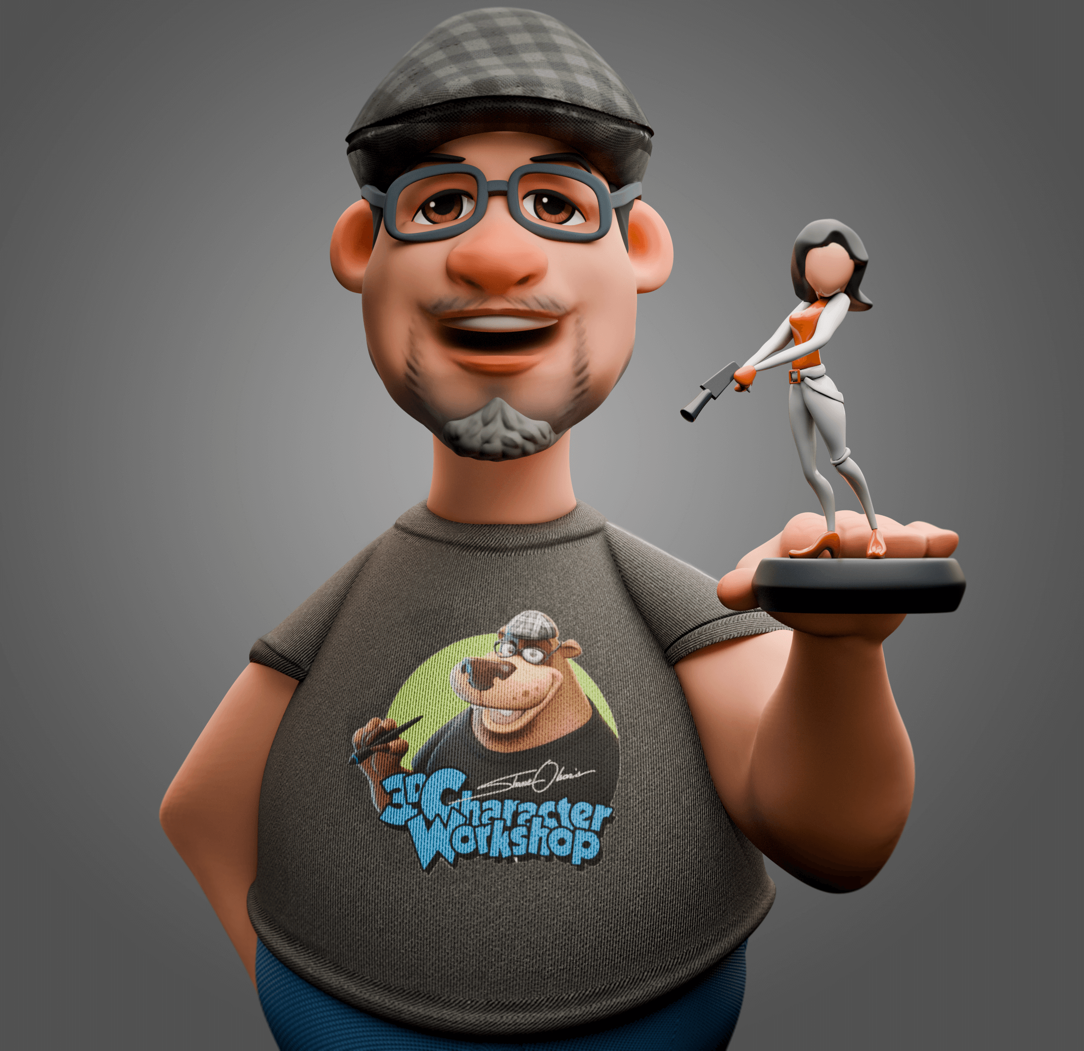 Tribute to My Teacher Shane Olson 3D Render by Khatri3d