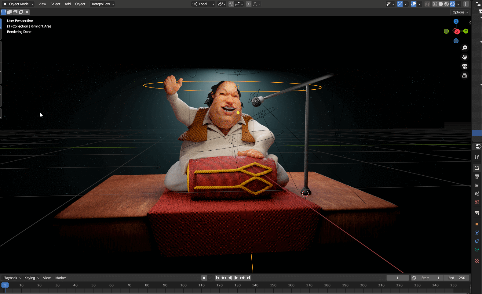 Tribute to Nusrat Fateh Ali Khan 3D Render by Khatri3d