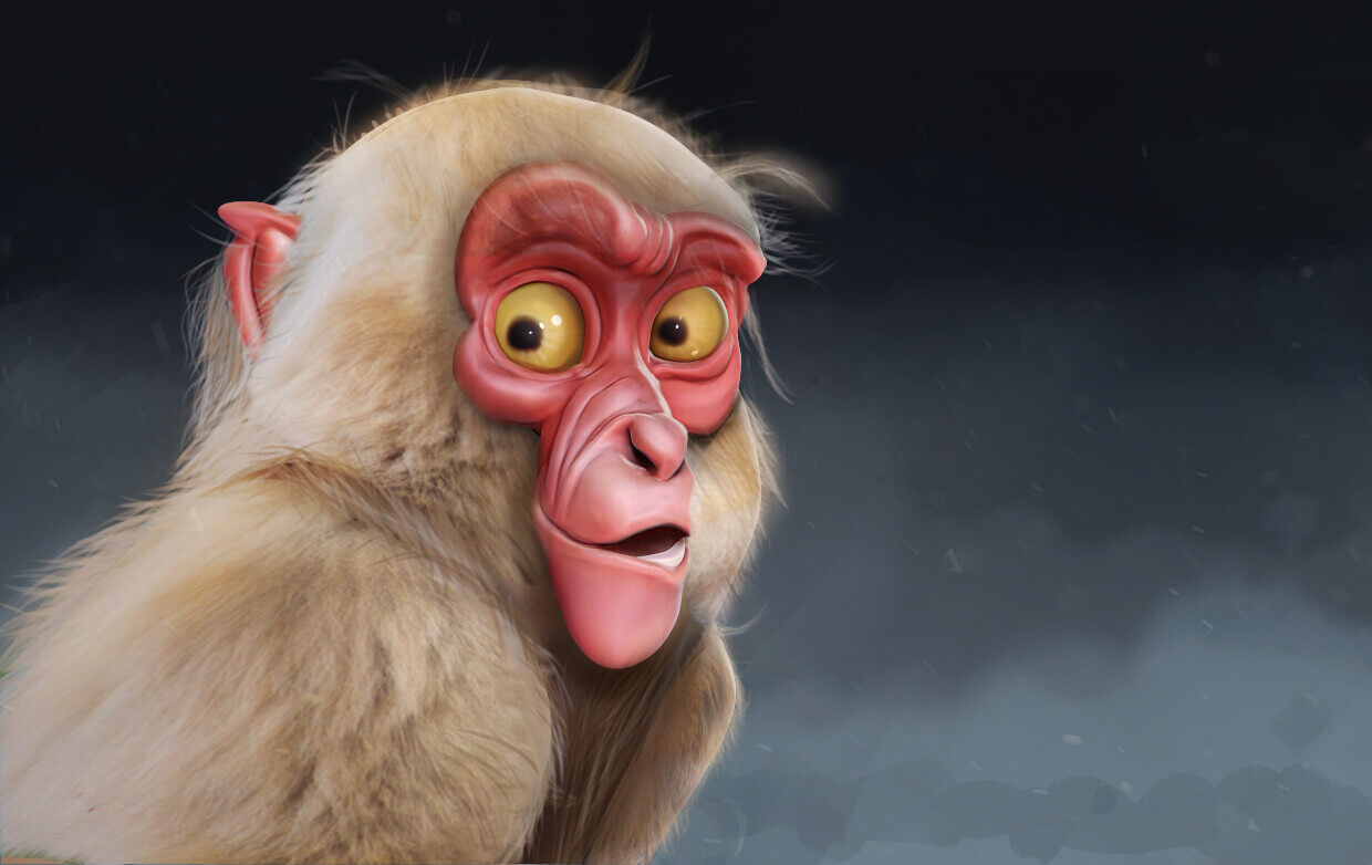 White Monkeys Practice 2 3D Render, Digital Art by Khatri3d