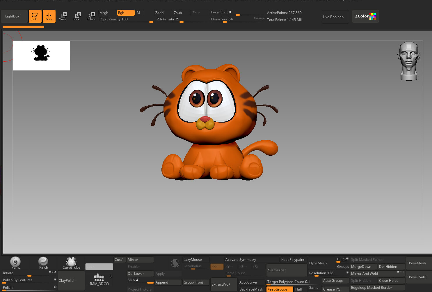 Garfield (Stylized Cat) - 3D Model by Khatri3d