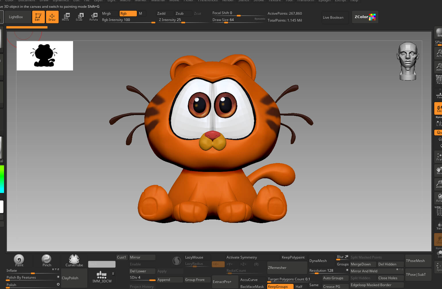 Garfield (Stylized Cat) - 3D Model by Khatri3d