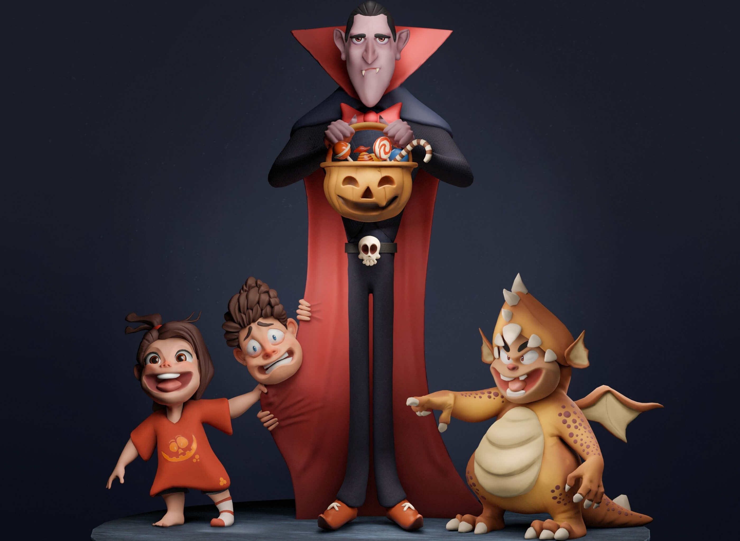 Halloween Special 4 Stylized Characters - 3D Model by Khatri3d