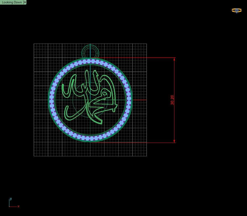 Islamic Jewelry Pendant - 3D Print Model by Khatri3d