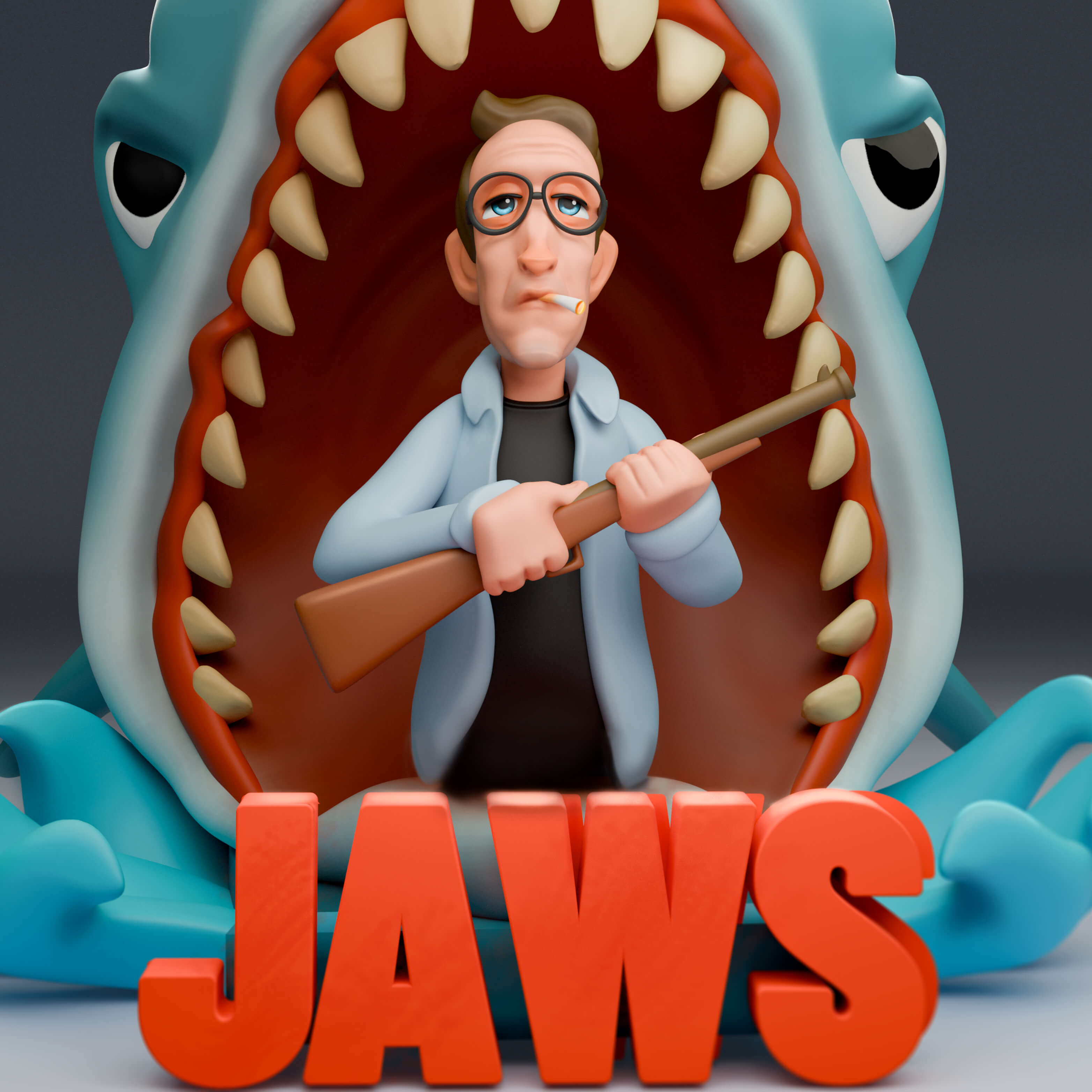 Jaws Fan Art - 3D Model by Khatri3d
