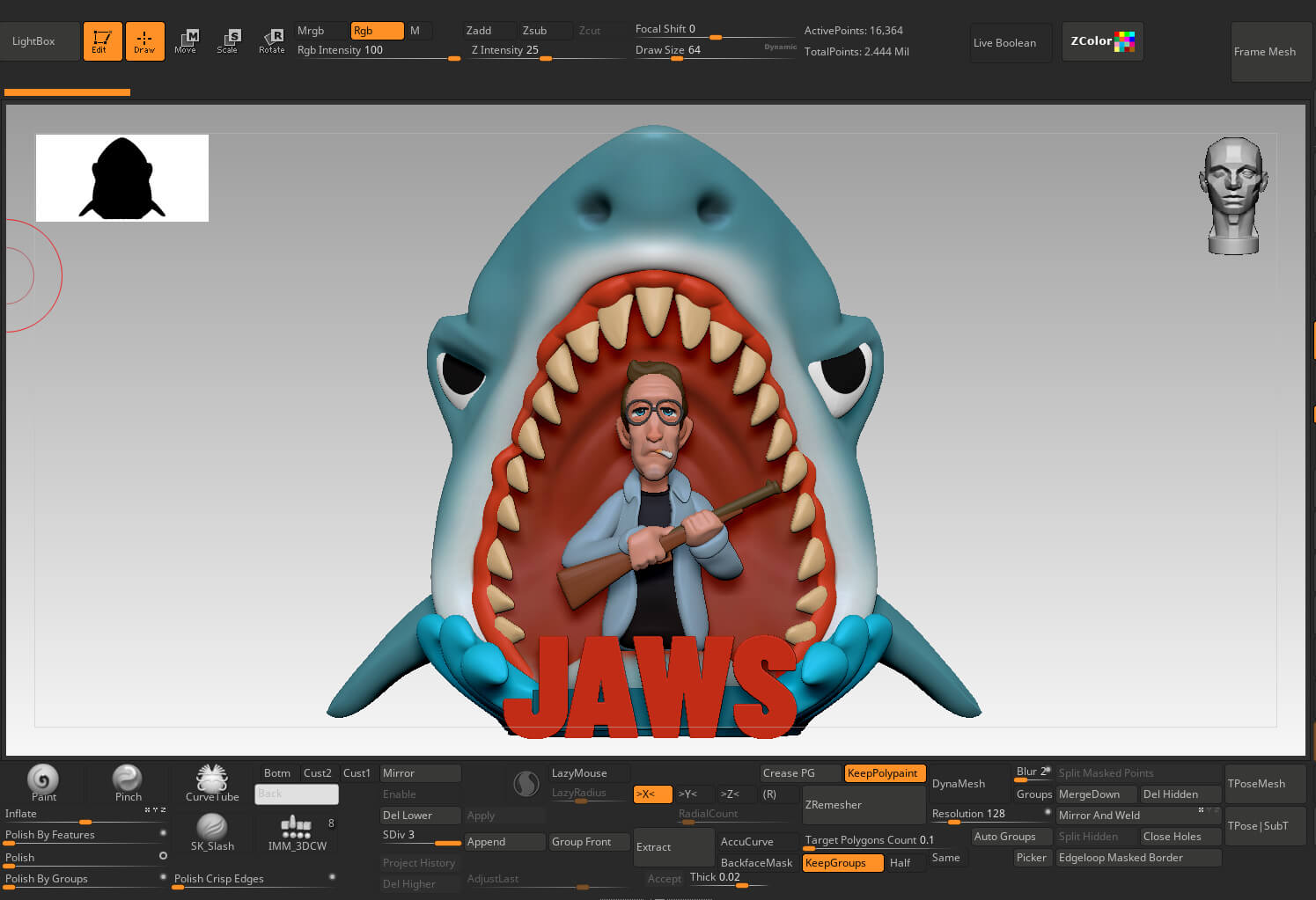 Jaws Fan Art - 3D Model by Khatri3d
