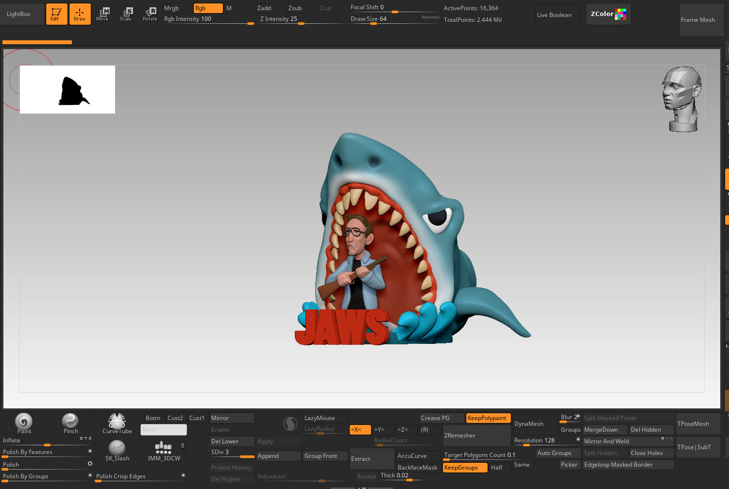 Jaws Fan Art - 3D Model by Khatri3d
