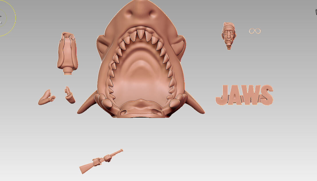 Jaws Fan Art - 3D Model by Khatri3d