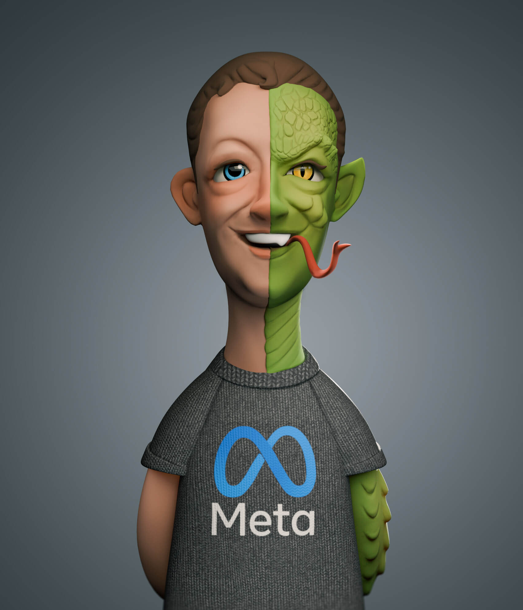 Mark Zuckerberg Funny Meme - 3D Model by Khatri3d