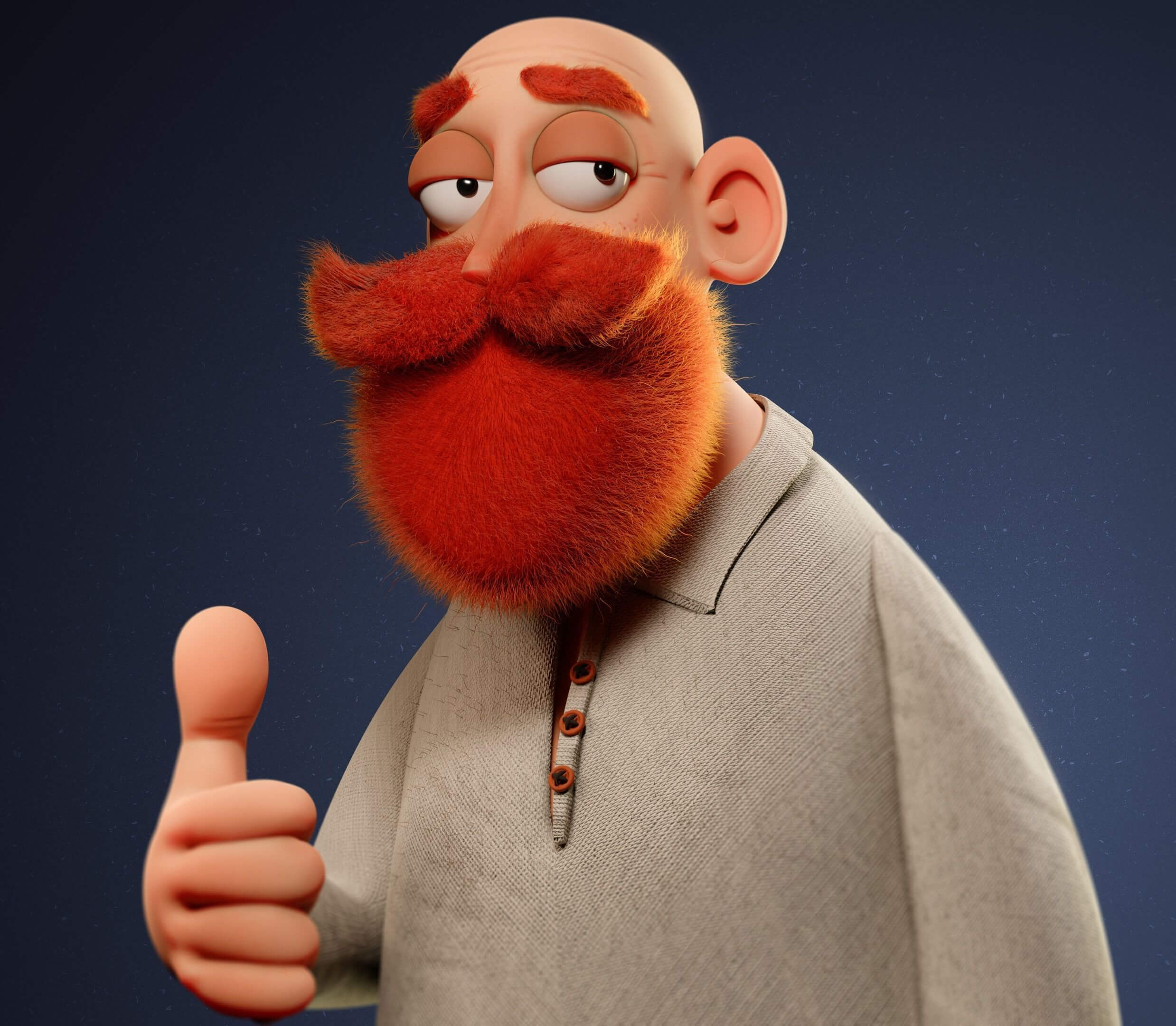 Red Beard - Stylized Character 3D Model by Khatri3d