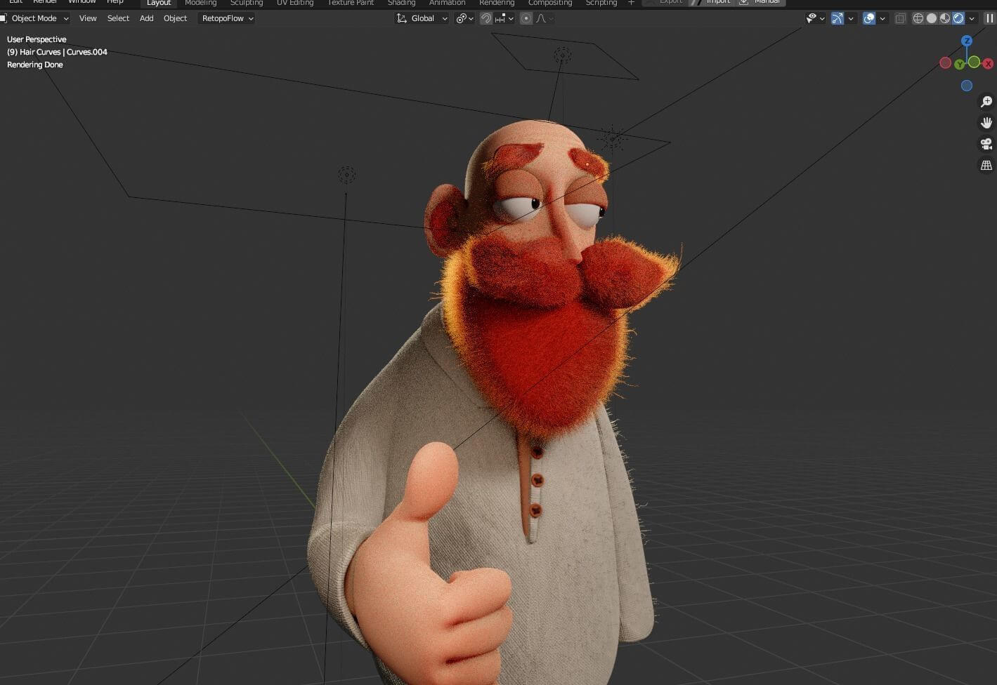 Red Beard - Stylized Character 3D Model by Khatri3d