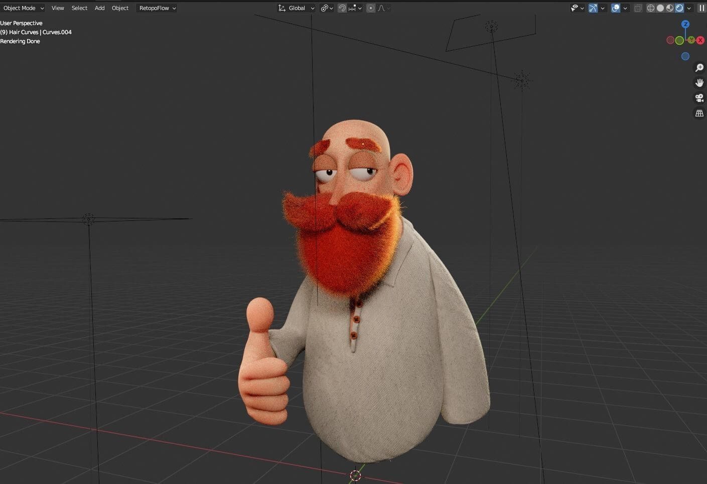 Red Beard - Stylized Character 3D Model by Khatri3d