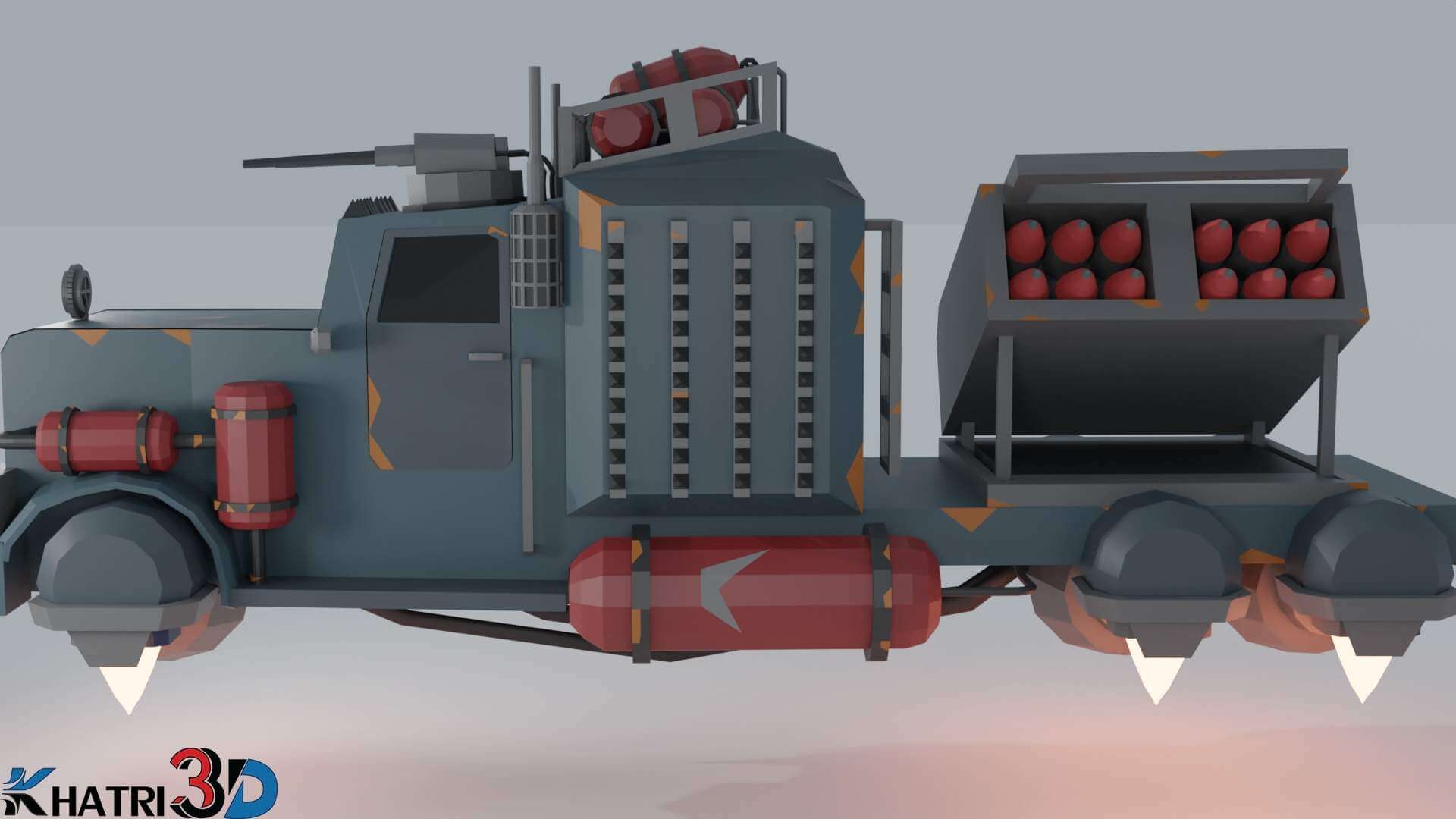 Sci-Fi Car Collection 3D Model by Khatri3d