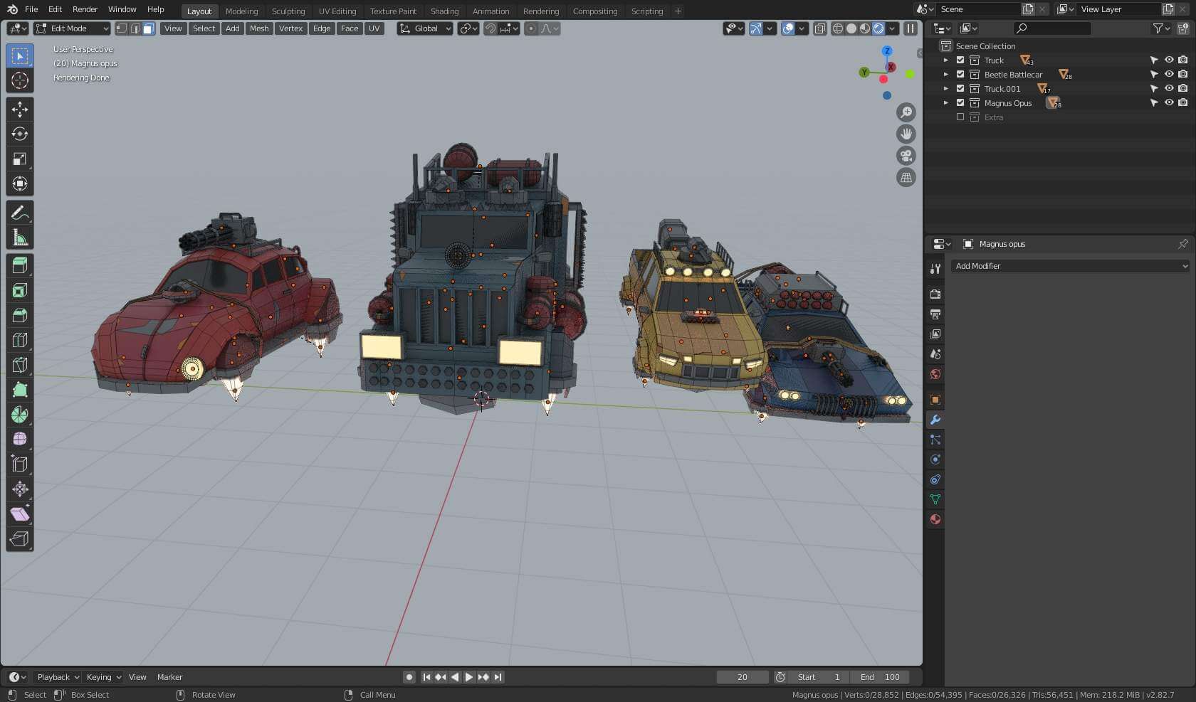 Sci-Fi Car Collection 3D Model by Khatri3d