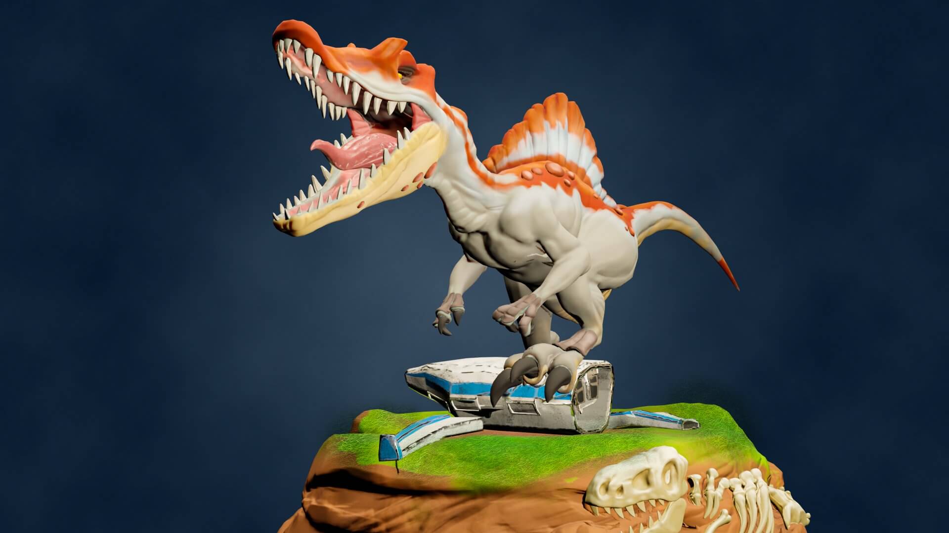 Spinosaurus Miniature Print - 3D Model by Khatri3d