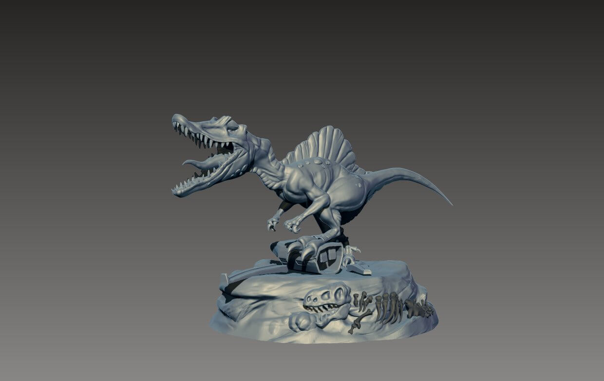 Spinosaurus Miniature Print - 3D Model by Khatri3d
