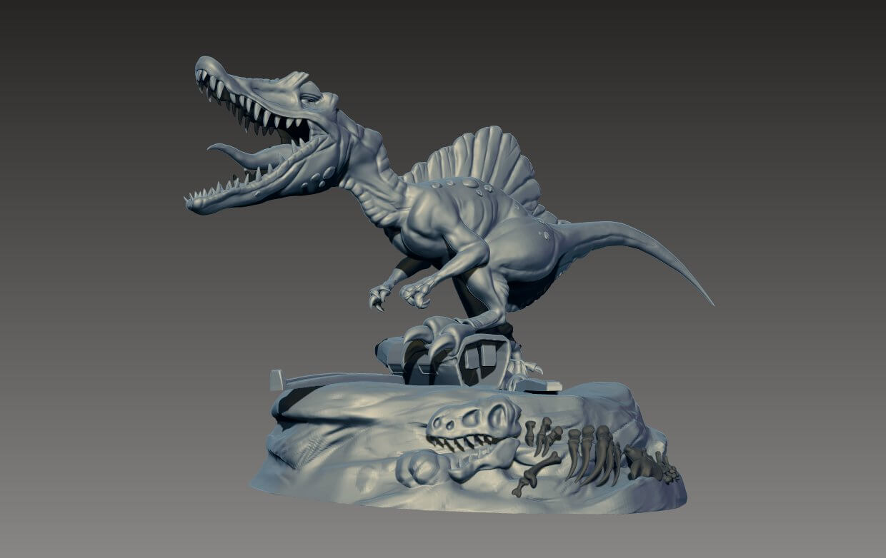 Spinosaurus Miniature Print - 3D Model by Khatri3d
