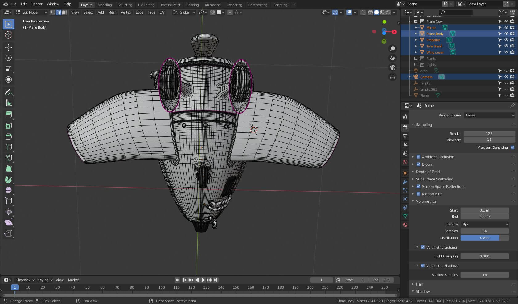 Stylized Airplane - 3D Model by Khatri3d