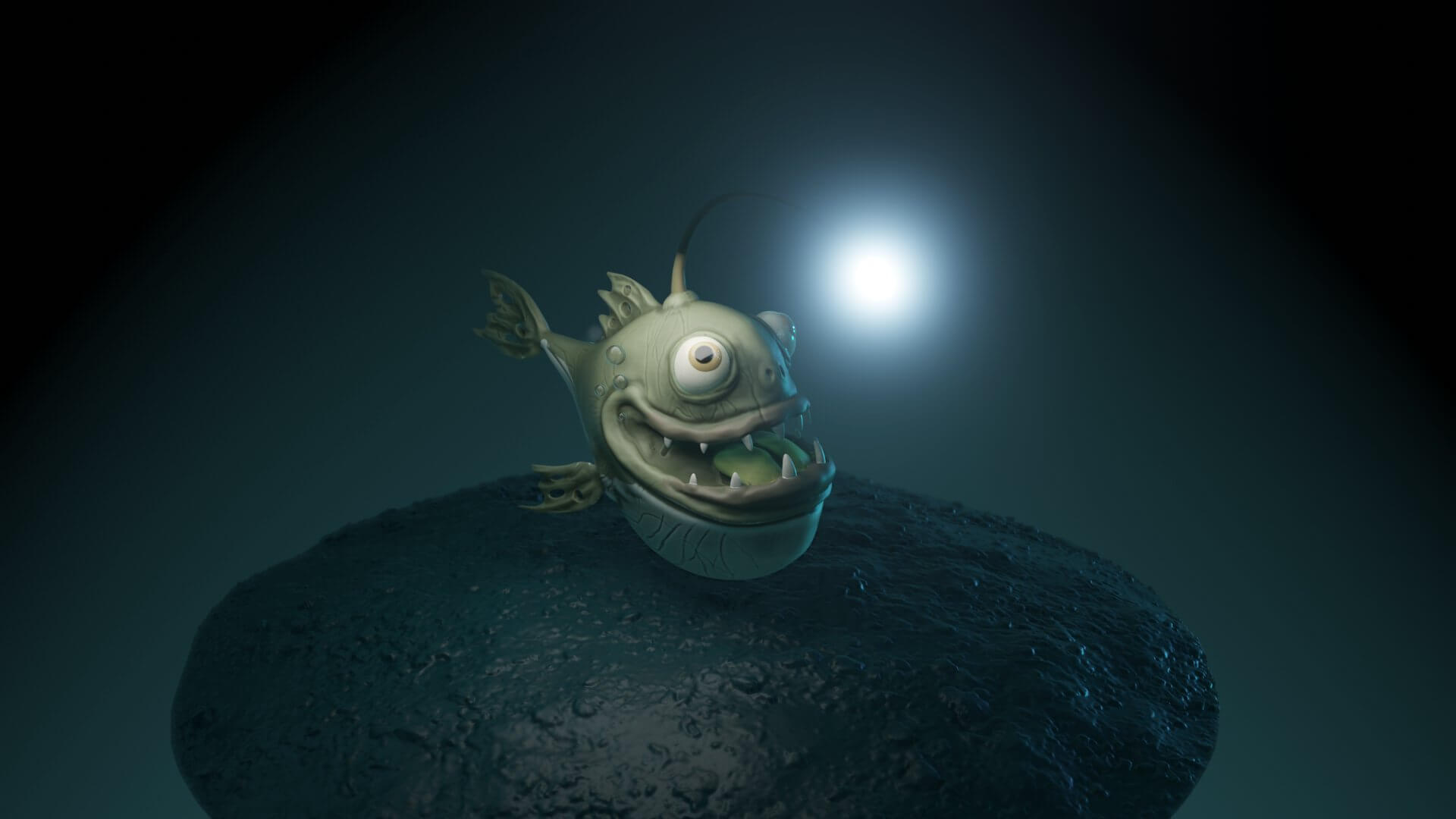 Stylized Angler Fish - 3D Model by Khatri3d